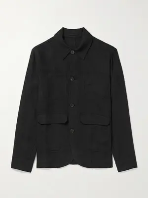 Men's Black Linen
