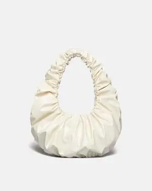 Nanushka Anja Ruched Patent Shoulder Bag