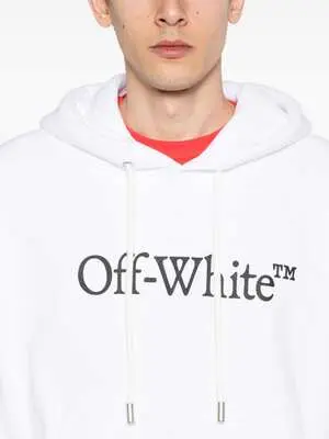 Off-White Big Bookish Skate Cotton Hoodie - White