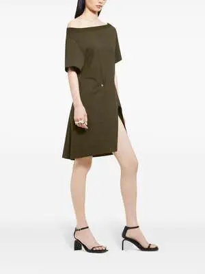 COURREGES Boat Neck Mini Dress - Green