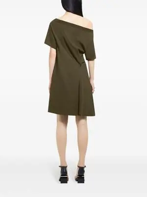 COURREGES Boat Neck Mini Dress - Green