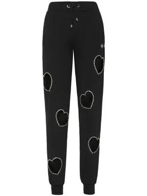 Philipp Plein Heart Cut-out Track Pants
