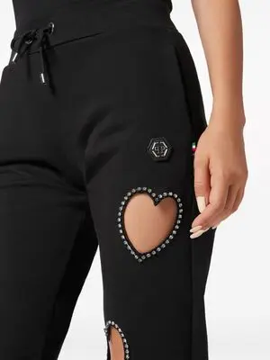 Philipp Plein Heart Cut-out Track Pants