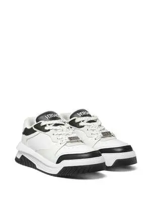 Versace Odissea Leather Sneakers - White