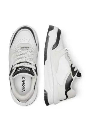 Versace Odissea Leather Sneakers - White