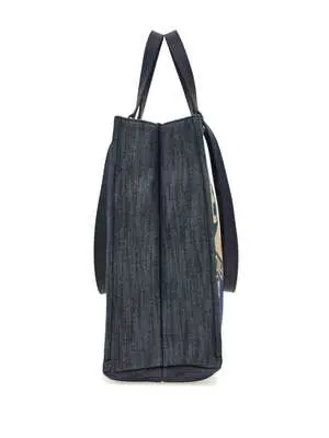 FERRAGAMO Large Venna Logo-embroidered Tote Bag - Blue