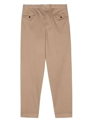 DELL'OGLIO Pleat-detail Tapered-leg Chinos - Neutrals