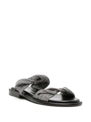 IRO PARIS Twist Glitter Flat Slides