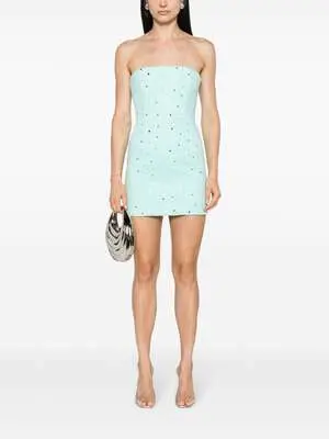 green emerald velvet dress Victoria Strapless Mini Dress