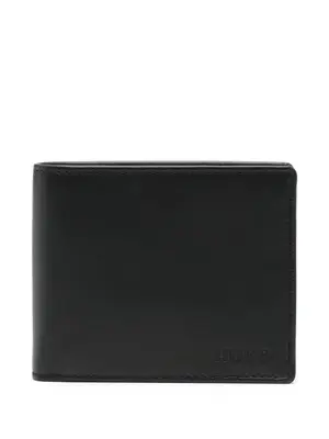 Hugo Logo-debossed Leather Wallet - Black
