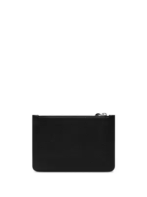 COURREGES Ac Grained-texture Leather Purse - Black
