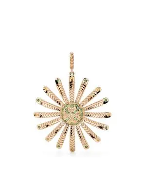 Harwell Godfrey 18kt Yellow Sunflower Tsavorite Pendant - Gold