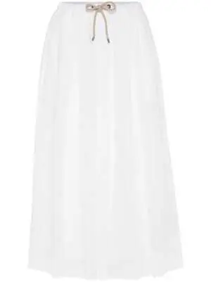 Brunello Cucinelli A-line Cotton Maxi Skirt