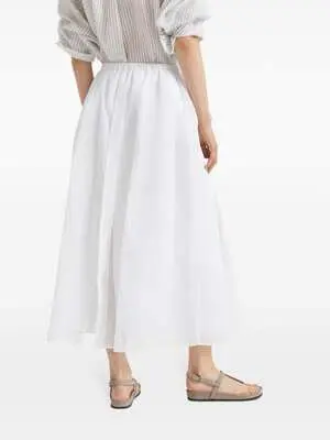 Brunello Cucinelli A-line Cotton Maxi Skirt