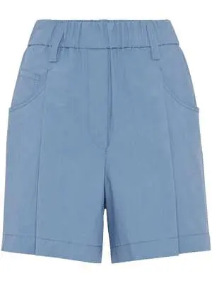Brunello Cucinelli Monili-embellished Cotton Shorts