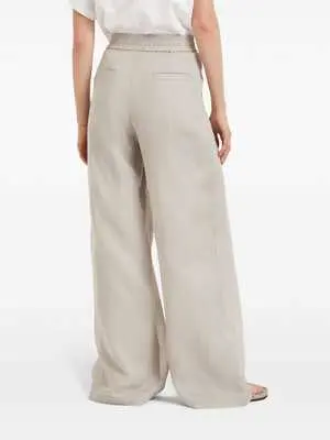Brunello Cucinelli Elasticated-waist Linen Trousers