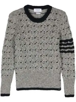 Thom Browne 4-bar Cable-knit Jumper