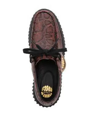 Martine Rose Snake-print Leather Boots