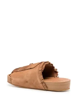 Visvim Christo Shaman Folk Suede Slides