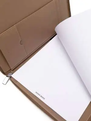 BOSS Logo-lettering Leather Conference Folder