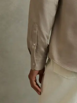 REISS Arlo Cotton Canvas Overshirt