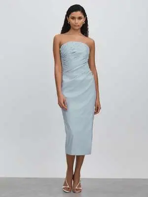 Rachel Gilbert Mira Pleated Midi Dress