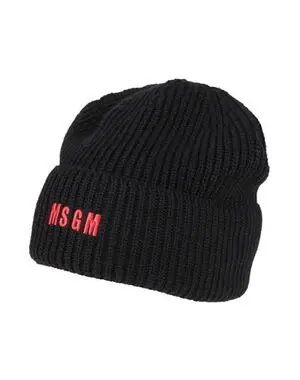 MSGM MSGM Embroidered Beanie Black