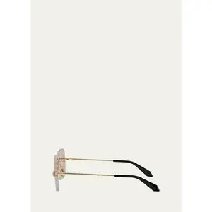 BVLGARI Serpenti Rectangle Sunglasses - Gold