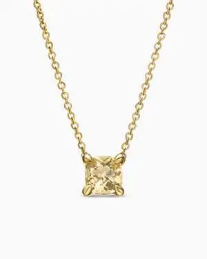 David Yurman 18k Yellow Gold Pendant Necklace - Champagne Citrine
