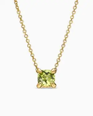 David Yurman 18k Yellow Gold Pendant Necklace - Peridot