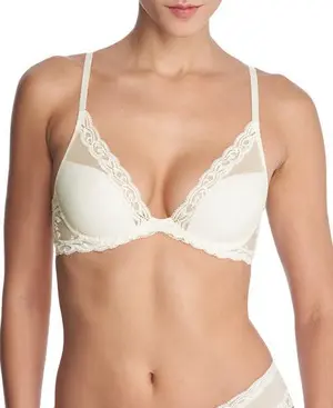 Natori Feathers Plunge T-shirt Bra Ivory