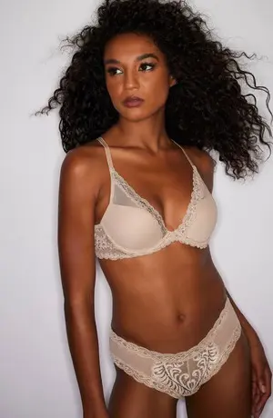 Natori Luxe Plunge T-shirt Bra - Cafe
