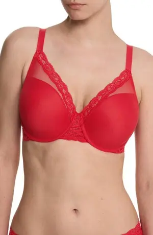 Natori Feathers Full Figure Plunge T-shirt Bra Bonfire