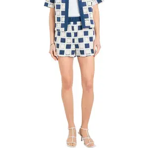 English Factory Crocket Crochet Patchwork Shorts
