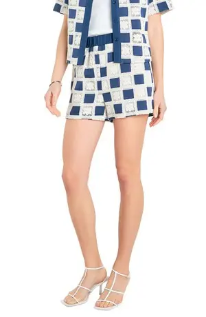 English Factory Crocket Crochet Patchwork Shorts