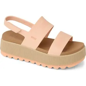 Reef Water Vista Platform Slingback Sandal - Bellini/tan