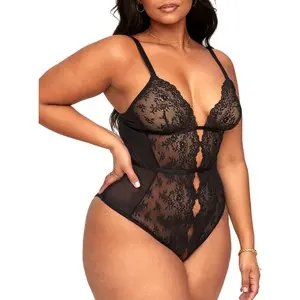 ADORE ME Rosie Crotchless Bodysuit Lingerie - Black
