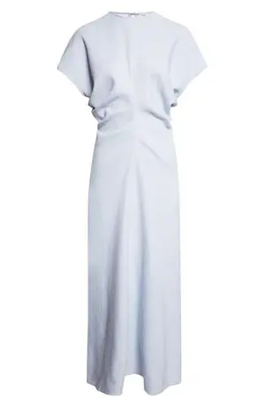 TOTEME Crinkle Texture Knit Maxi Dress - Sky