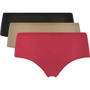 Chantelle Soft Stretch Assorted 3-pack Hipster Panties - Red/beige/black