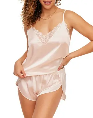 ADORE ME Linny Pajama Cami & Shorts Set - Light White