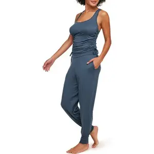 ADORE ME Jayden Pajama Tank & Pant Set Dark Blue