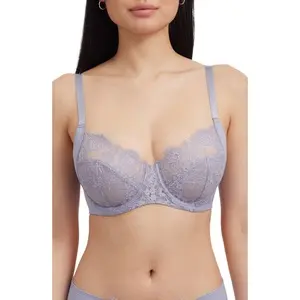 SKARLETT BLUE Entice Lace Full Coverage Underwire Bra - Lavender Dusk