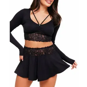ADORE ME Madelynn Pajama Set Black