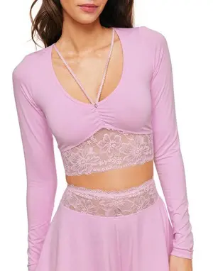 ADORE ME Madelynn Pajama Set - Medium Pink