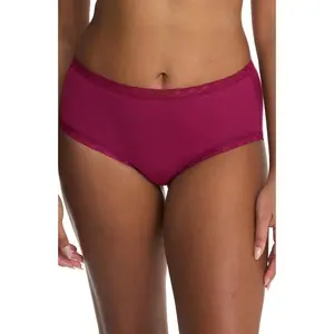 Natori Bliss Cotton Full Brief Dk Raspberry