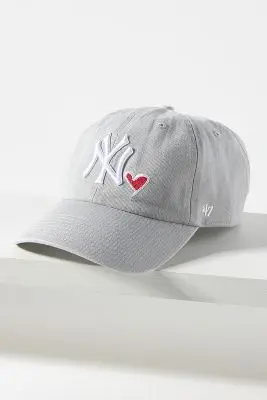 '47 Ny Yankees Icon Heart Baseball Cap Grey
