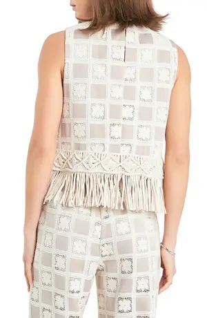 English Factory Crochet Lace Patchwork Tank