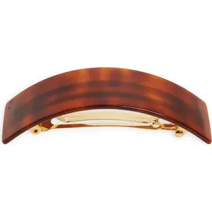 Alexandre De Paris Rectangle Barrette - Brown
