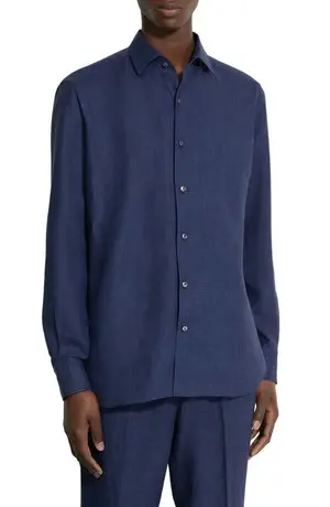 ZEGNA Oasi Linen Button-up Shirt