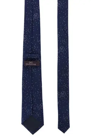 Trafalgar Dot Pattern Neck Tie - Black
